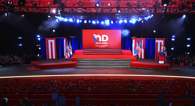 Design stage design,concert hall,dj booth,virtual staging,event center ...