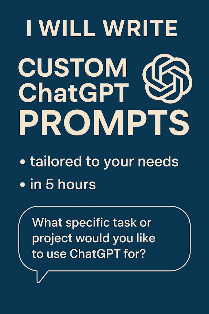 Prompt engineer chat gpt prompt for chat gpt 4o in 5 hours by Slider365 | Fiverr