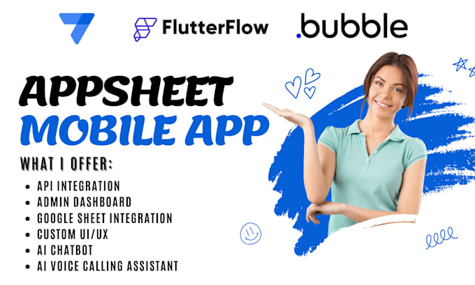 Custom appsheet mobile app web app using appsheet, glide, flutterflow, appsheet by Marylyndev ...