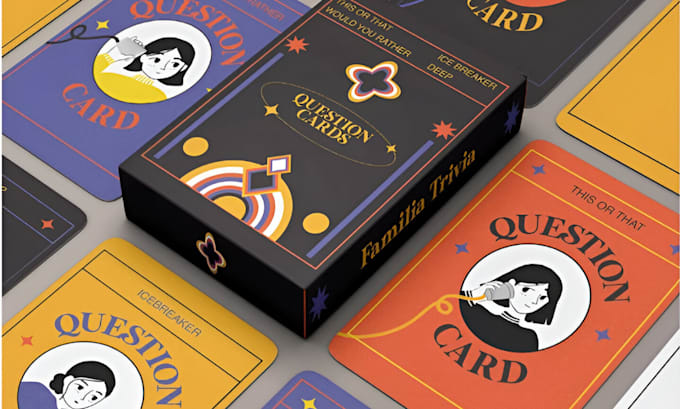 Draw card game design, card illustration cardgame board game card box ...