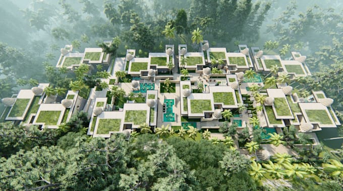 Master plan rendering, google earth landscape design, resort, park ...