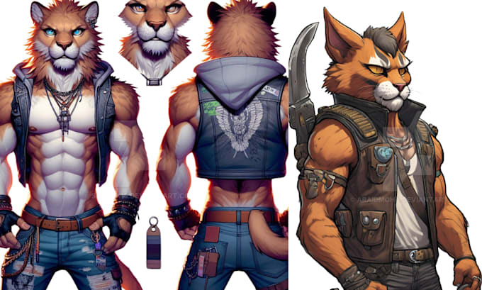 Draw furry reference sheet furry character fursona furry art oc, furry ...