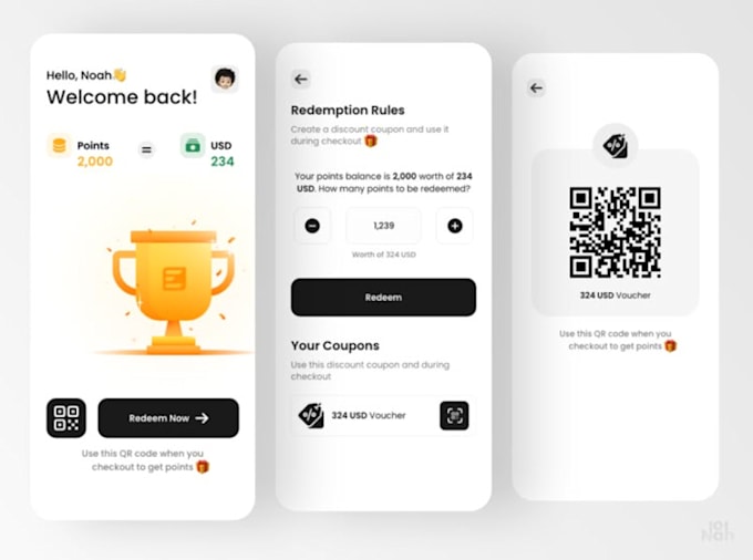 Build loyalty app, gamified rewarding app, challenge app, wellbeing app ...