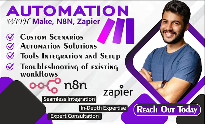 Make automation, n8n ai agent, fix made com workflows, make com scenarios n8n io by Ben_art09 ...