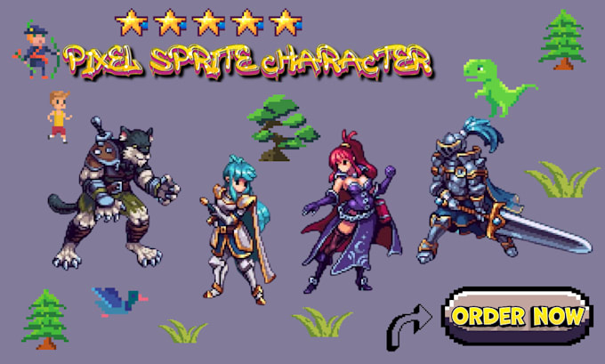 Retro sprite sheet pixel animation, pixel game art, video games ...