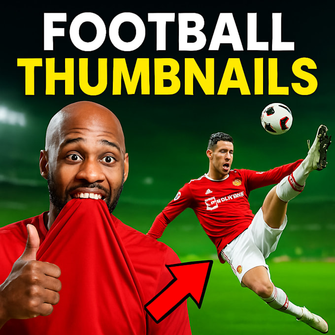 Design viral football thumbnails for youtube by Makzmalz | Fiverr
