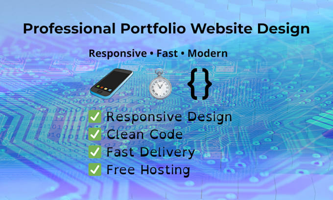 Build a responsive portfolio website with modern design by Isaiahwebdev ...