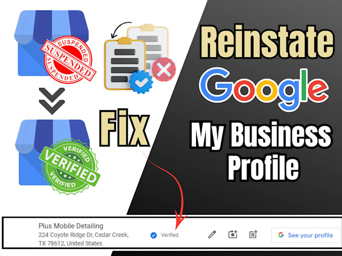 Restore your suspended google maps listing gmb reinstatement optimization by Emilgottlieb | Fiverr