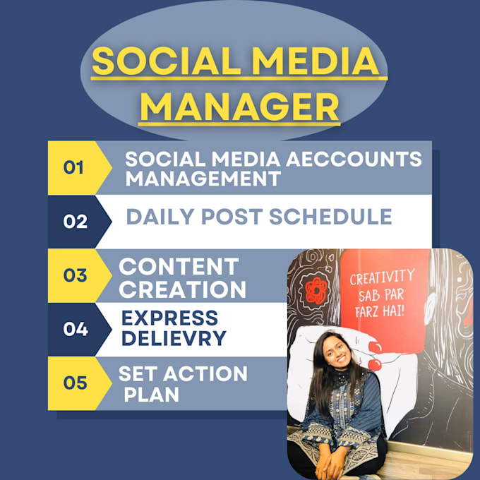 Manage your social media account by Hooriajamal | Fiverr