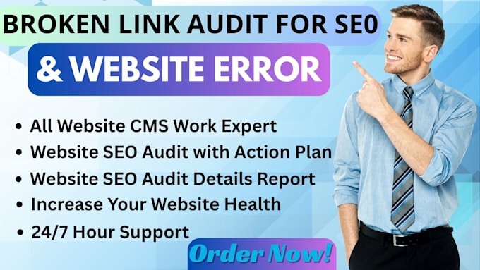 Fix website error and broken link audit for seo by Peter_wilfred1 | Fiverr