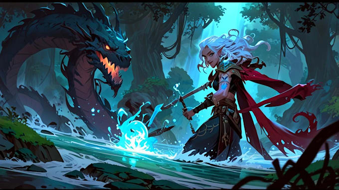 Draw splash art and fantasy concept art dnd illustrations by Christoill ...