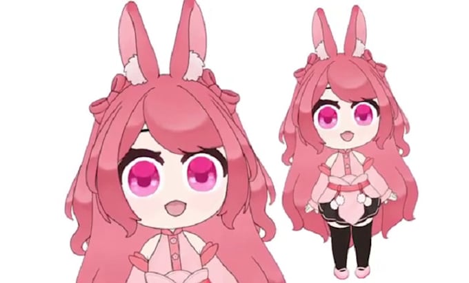 Live2d vtuber chibi, facerig anime chibi character, vseeface, live2d ...