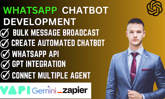Build whatsapp ai chatbot telegram chatbot crm integration open ai whatapp bot by Ethan_768 | Fiverr