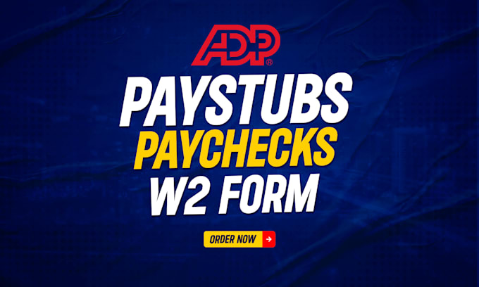 Create adp paystub, w2, pay stubs, check stubs, paystubs, payroll, 1099 ...