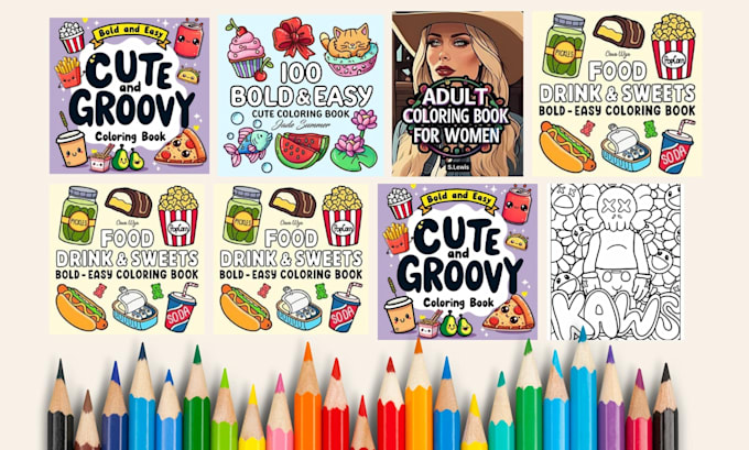 Draw cozy, bold and easy coloring book pages for kdp by Oskar_karla ...
