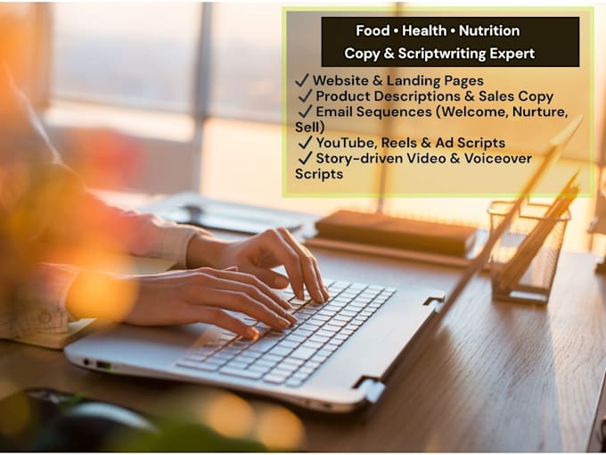 Write engaging food, health and nutrition copy and scripts by Dr ...
