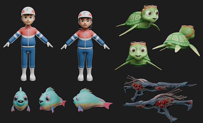 Do 3d character props modelling by Wisnucuk | Fiverr