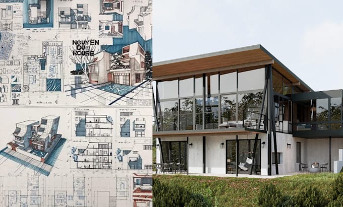 3d render master plan layout cad floor plan building blueprint site ...