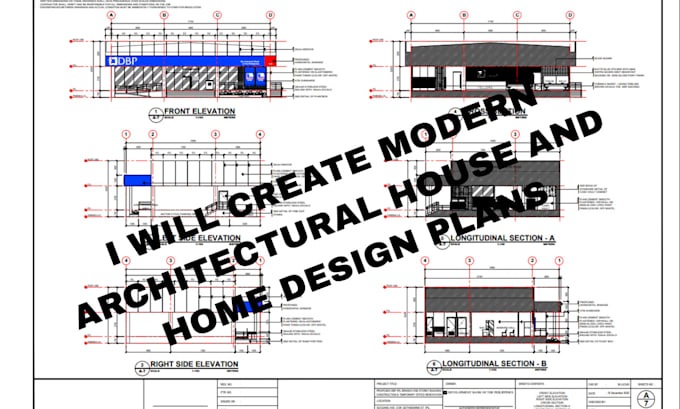 Create modern architectural house and home design plans city permit ...