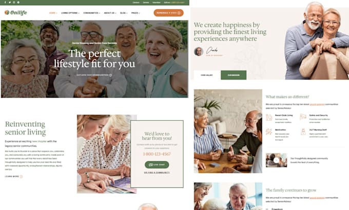 Build home care website, elderly care website, senior care website by ...