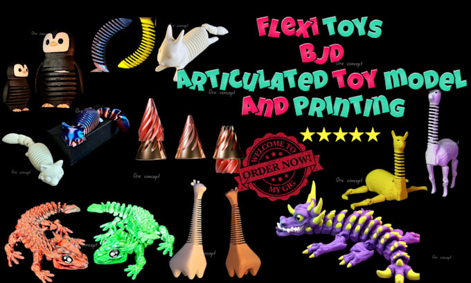 Sculpt 3d articulated flexi toys, 3d toy, 3d dragon model for printing ...