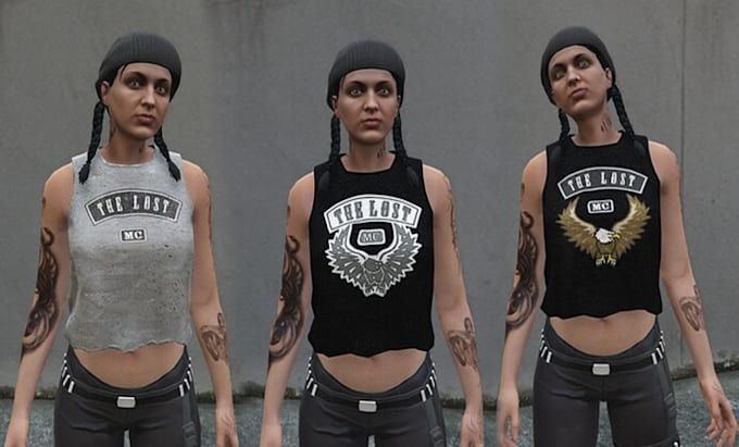 Build custom fivem clothings, mc kuttes both patch,fivem eup biker vest ...
