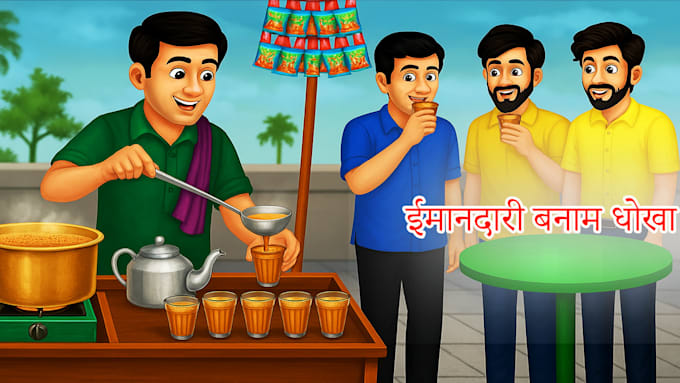 Create 2d animation cartoon hindi stories, youtube facebook by Mustafa01122 | Fiverr