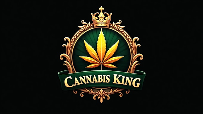 Give cannabis king crown badge logo for your company by Camren_keeling ...