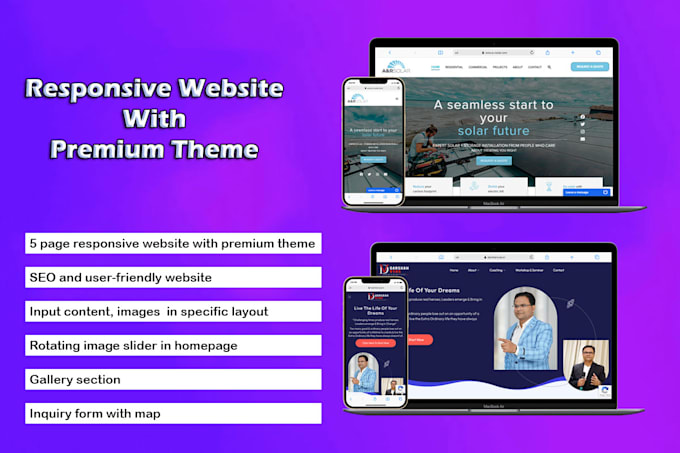 Design 5 page responsive website with premium theme by Tech_tycoons ...