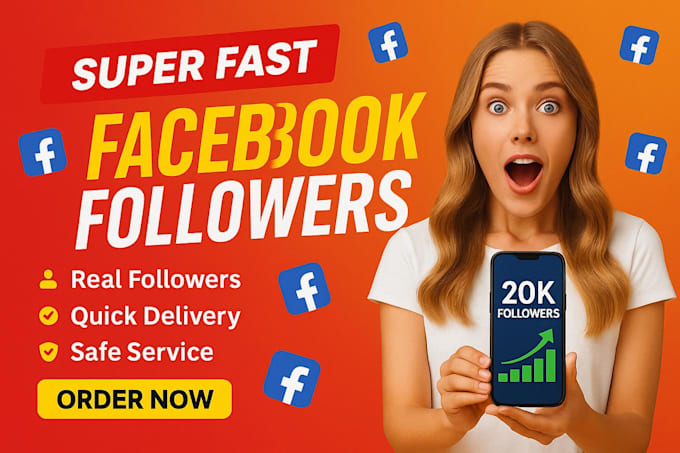 Buy 20k facebook followers fast, organically by Kerlonam | Fiverr