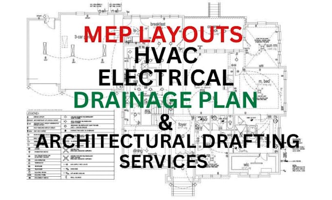 Create architectural, mep drawings, hvac, drainage, and electrical plan ...