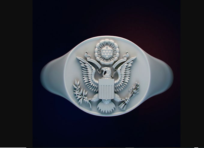 Make 2d to 3d, military logo, 3d pendant ring, symbol sculptor,stl file ...