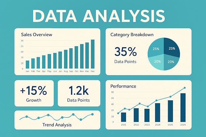 Turn raw data into actionable insights and dashboards by Ashmitkc | Fiverr