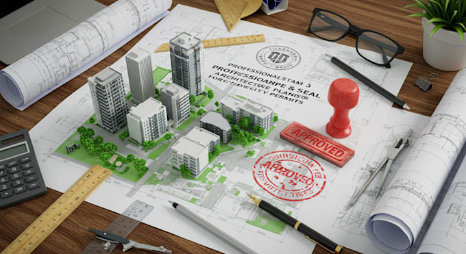 City permit blueprints architect for house plans, adu,garage, deck ...