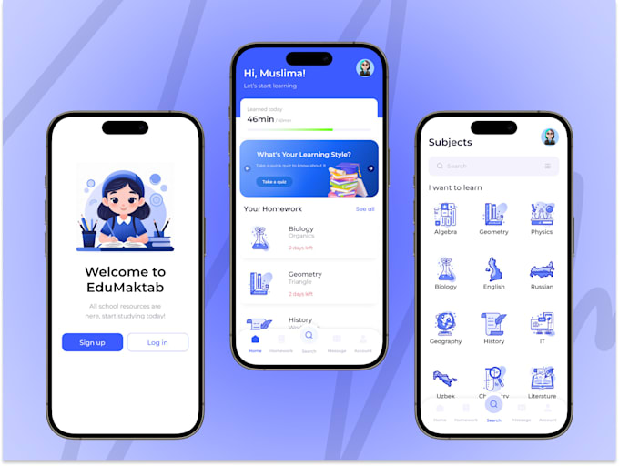 Design modern mobile app ui on figma by Amedlima | Fiverr