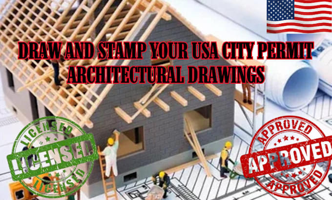 Draw and stamp your usa city permit architectural drawings by Aleemsmth ...