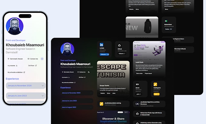 Build a custom portfolio website to showcase your work by Khoubaibmaamori | Fiverr