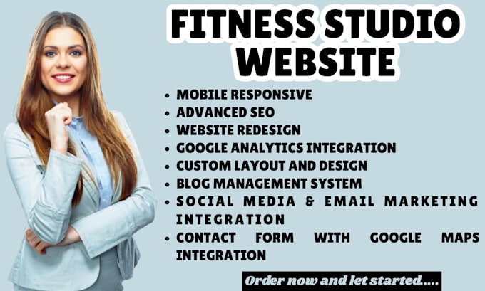 Fitness studio website gym website booking website trainer website by ...