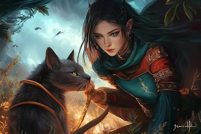 Draw fantasy character portraits, concept art, character design by ...