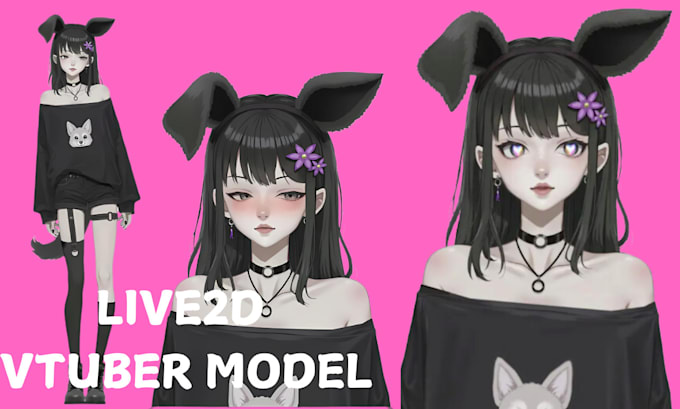 Draw 2d vtuber model do vtuber rigging do vtuber model anime live2d ...