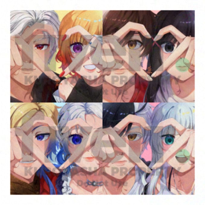 Draw your character into a ych pfp couple by Kuroyasha___ | Fiverr