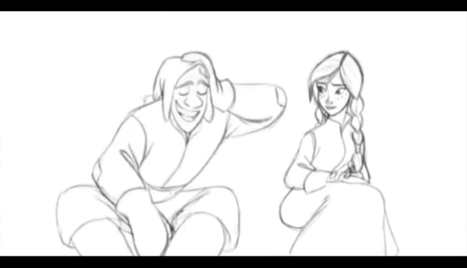 Draw 2d traditional line art animation frame by frame pencil sketch ...