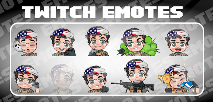 Draw awesome twitch or kick emotes within 24 hours by Minahil_37 | Fiverr
