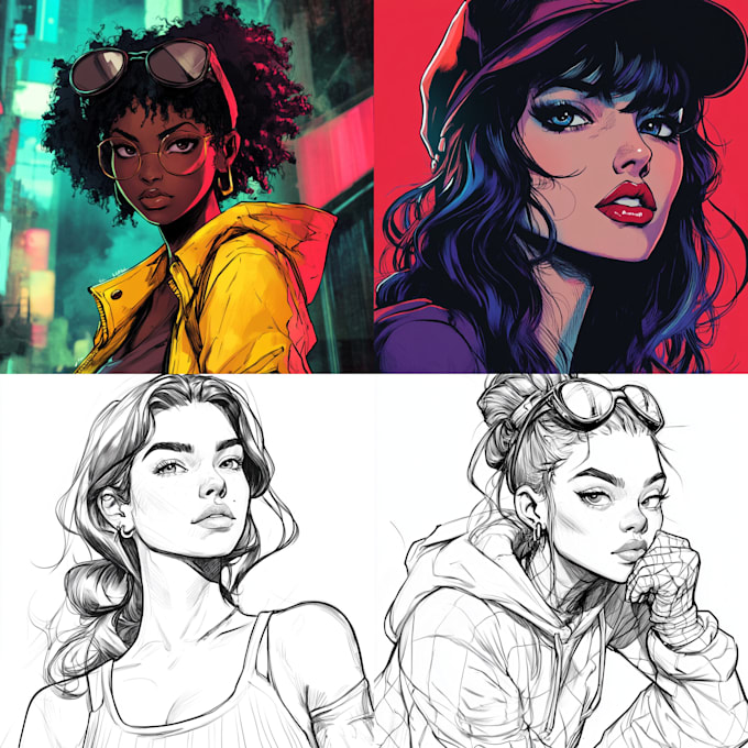 Draw in professional comic book styles by Lizelbenheim | Fiverr