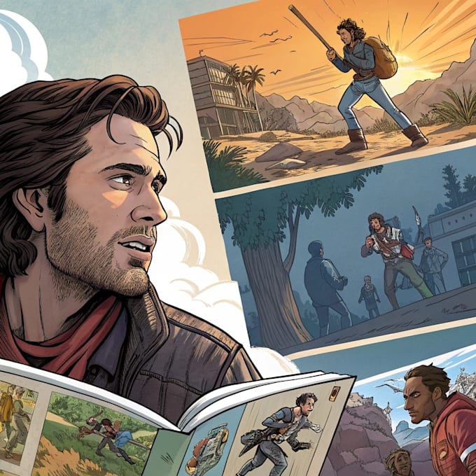 Provide comic book illustrations for you by Micandler | Fiverr