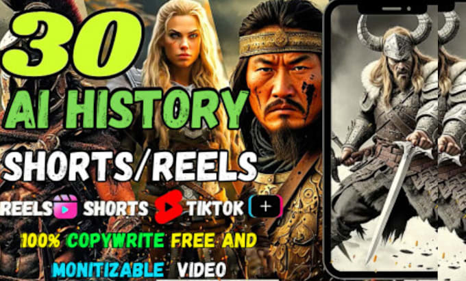 Create viral faceless ai history shorts, reels and tiktok videos by Rahayan_mahamud | Fiverr
