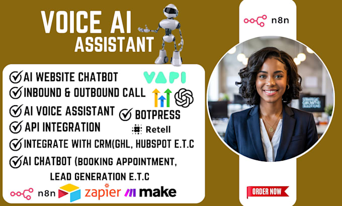 Integrate chatgpt, midjourney ai, retell ai, botpress, vapi ai for ai automation