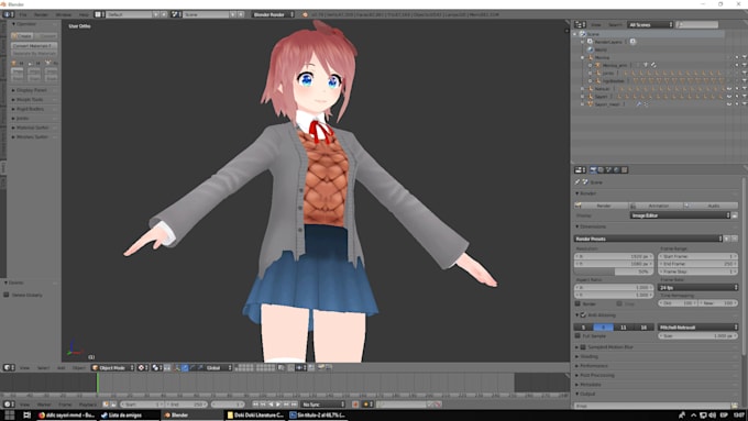 Convert pmx mmd to vrm or fix and rig your model 3d for mmd, blender by ...