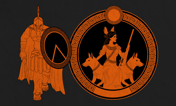 Draw ancient greek and classical civilization art by Zen_jd | Fiverr