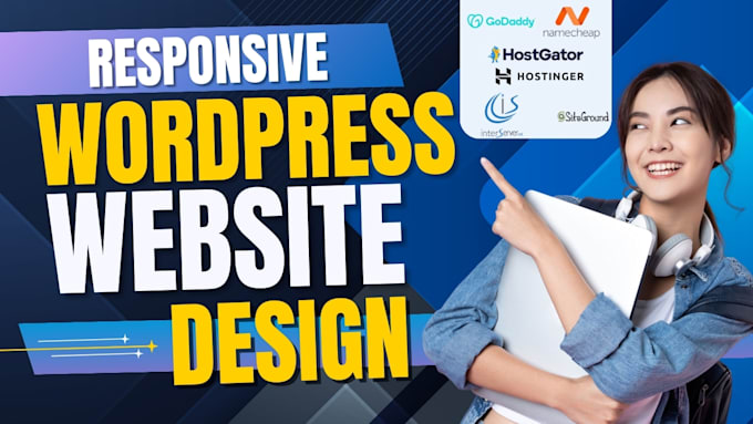 Design redesign wordpress website on namecheap, hostinger, bluehost godaddy duda by ...